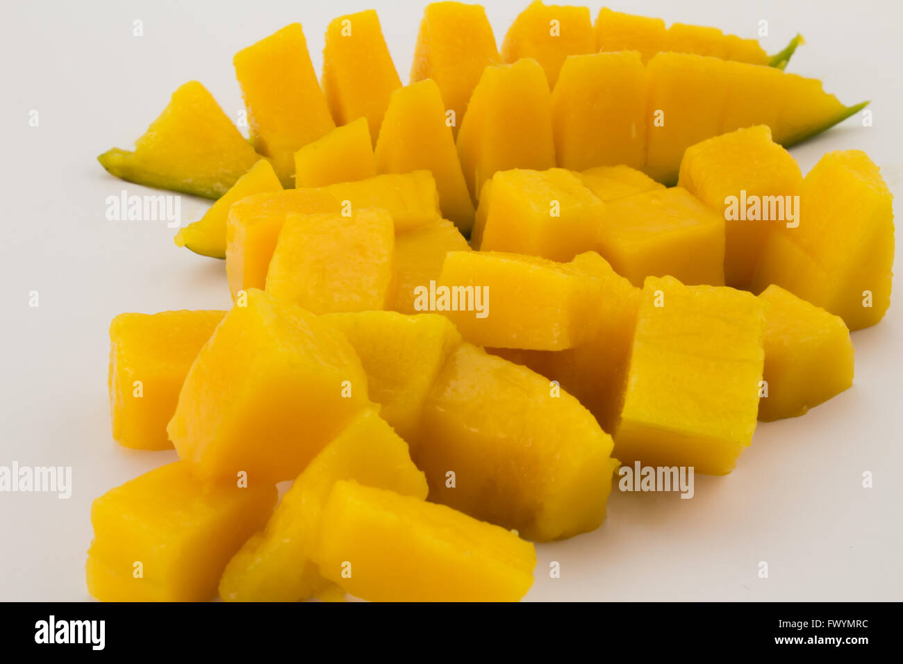Mango pieces on white hi-res stock photography and images - Alamy
