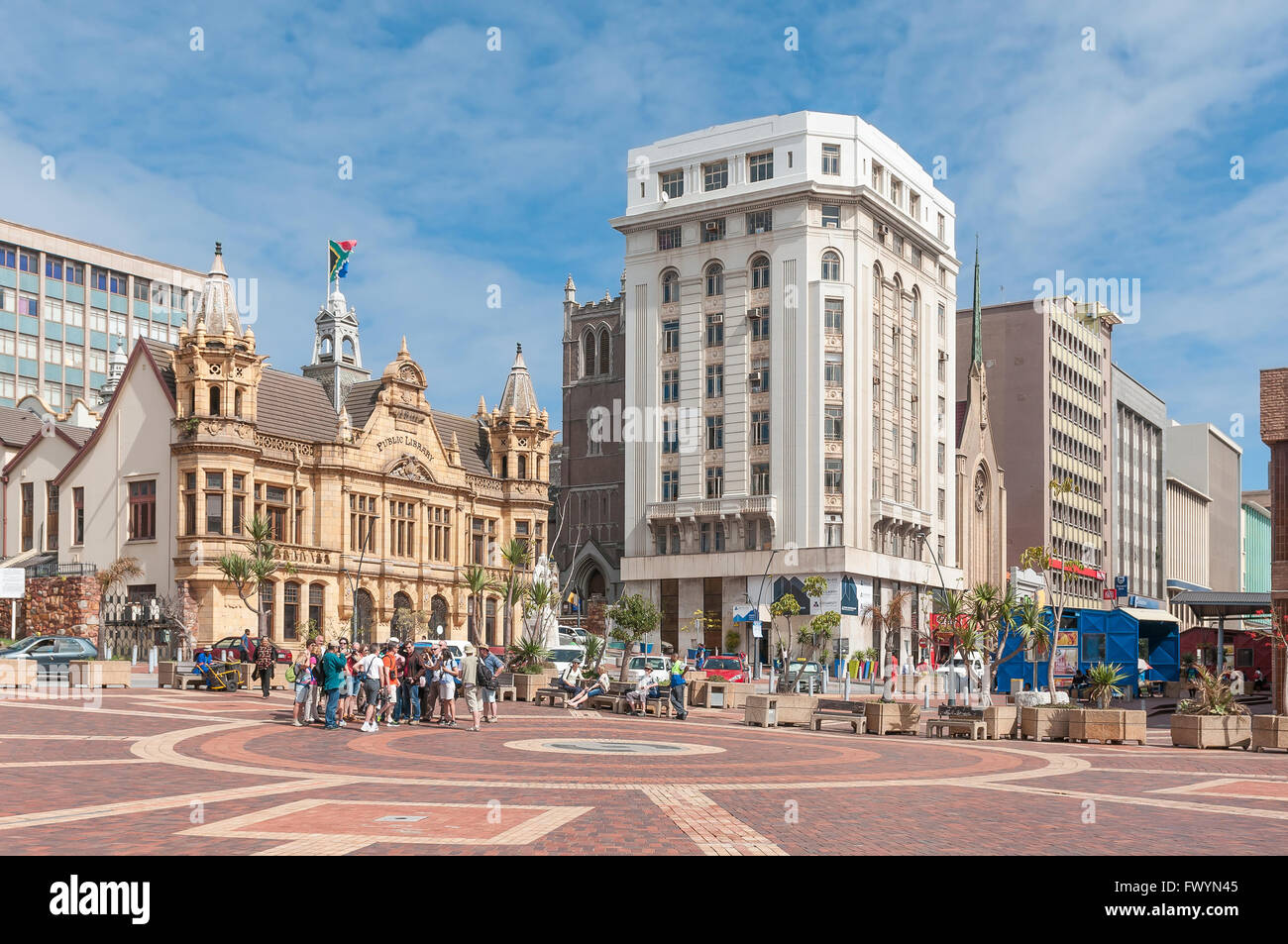 PORT ELIZABETH, SOUTH AFRICA - FEBRUARY 27, 2016: Unidentified tourists at the historic Market ...