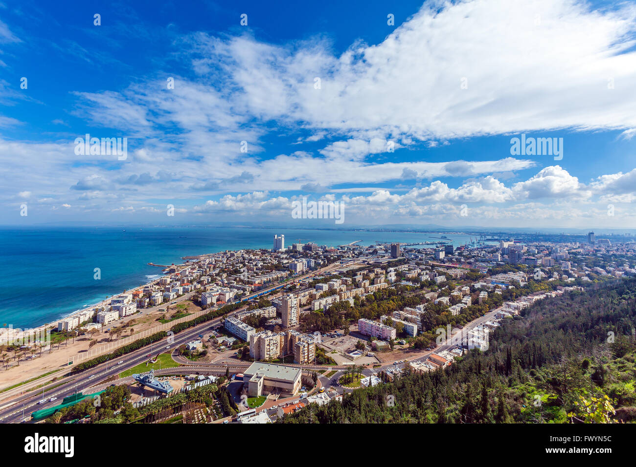 Panoramic Aerial View of Haifa, Israel Stock Photo - Alamy