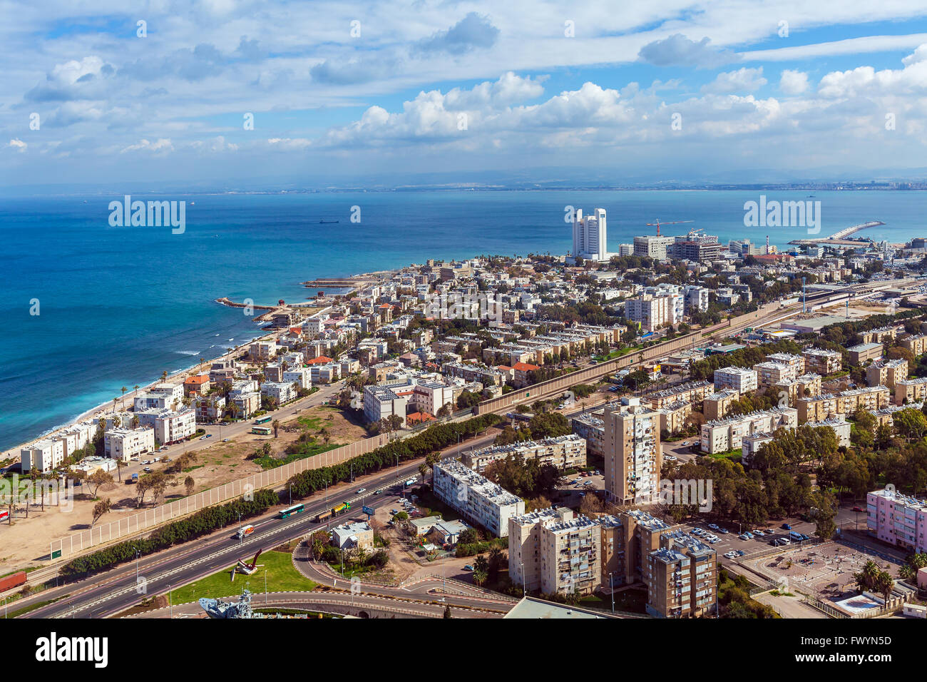 Panoramic Aerial View of Haifa, Israel Stock Photo - Alamy
