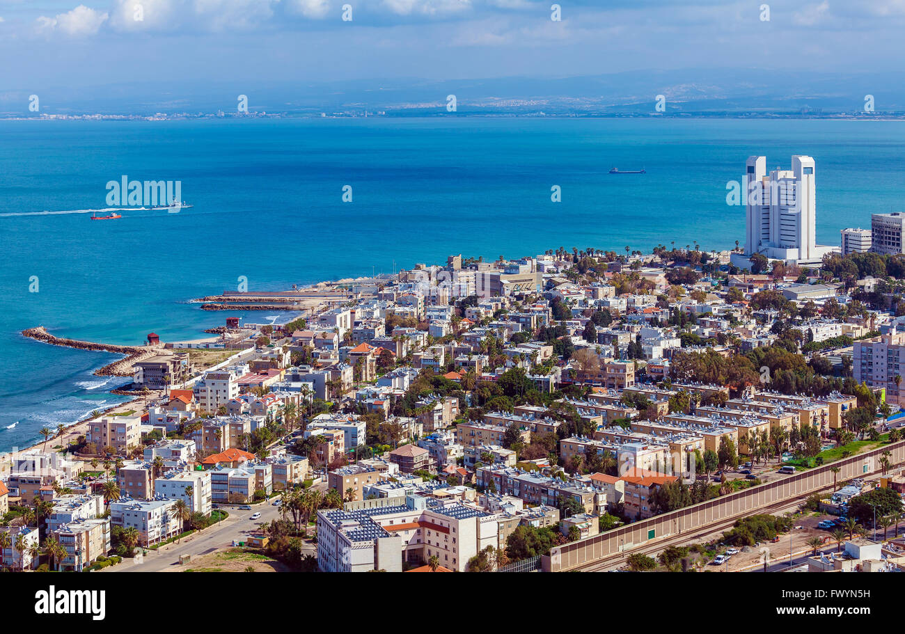 Panoramic Aerial View of Haifa, Israel Stock Photo - Alamy