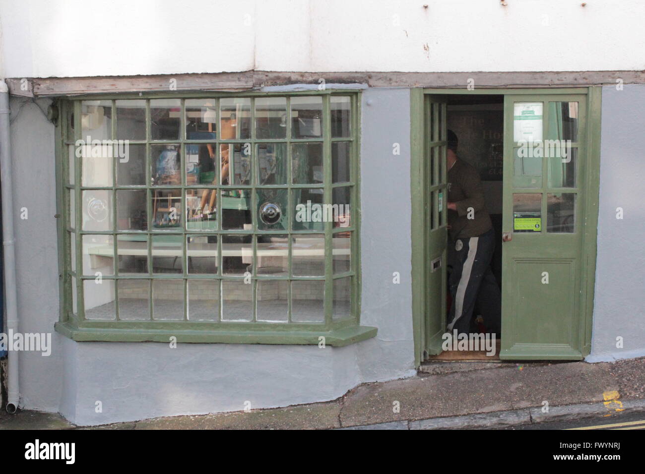 old shop window with many small panes of glass Stock Photo - Alamy
