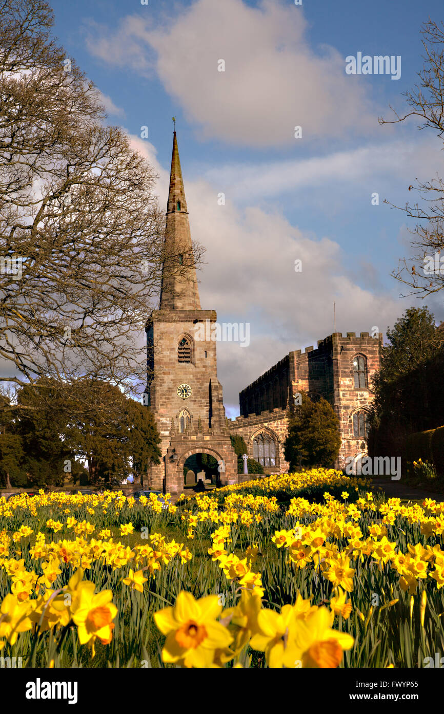 St Mary's parish Church at Astbury near Congleton Cheshire England ...