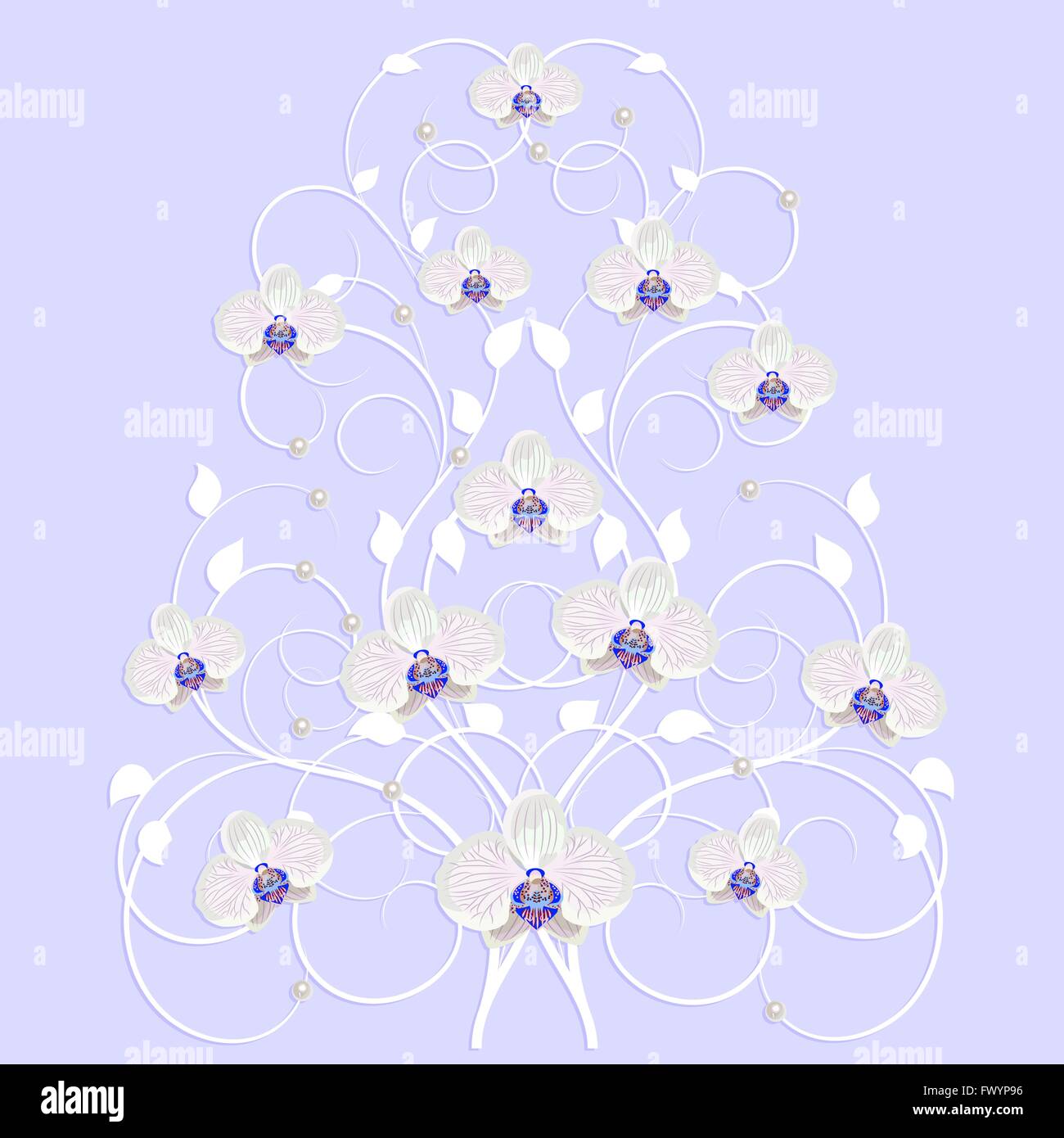 Hanging orchid tree Stock Vector Images - Alamy