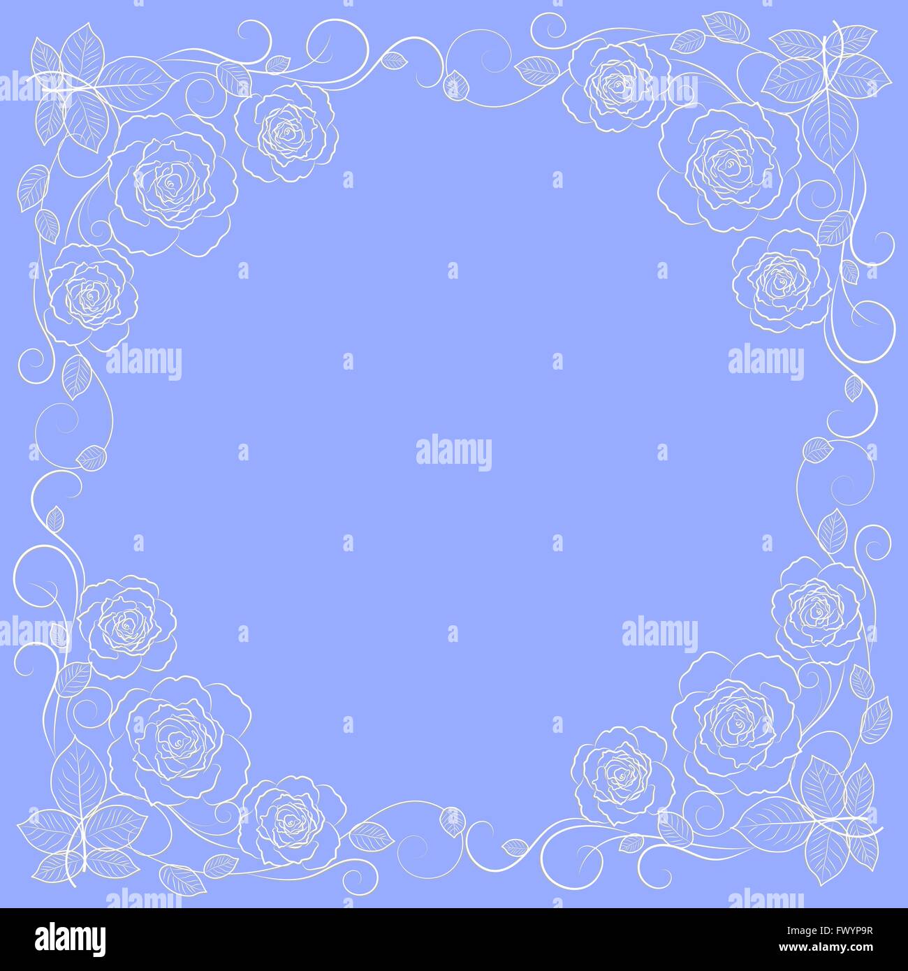 Vector simple blue frame Stock Vector Images - Alamy