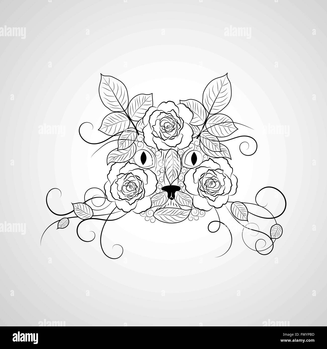 Cat rose Black and White Stock Photos & Images - Alamy