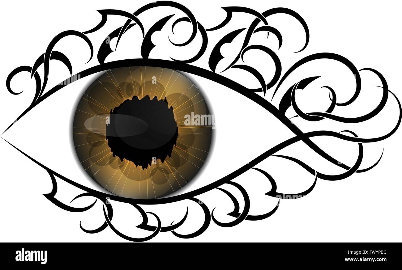 Human eye with ornament elements Stock Vector Image & Art - Alamy