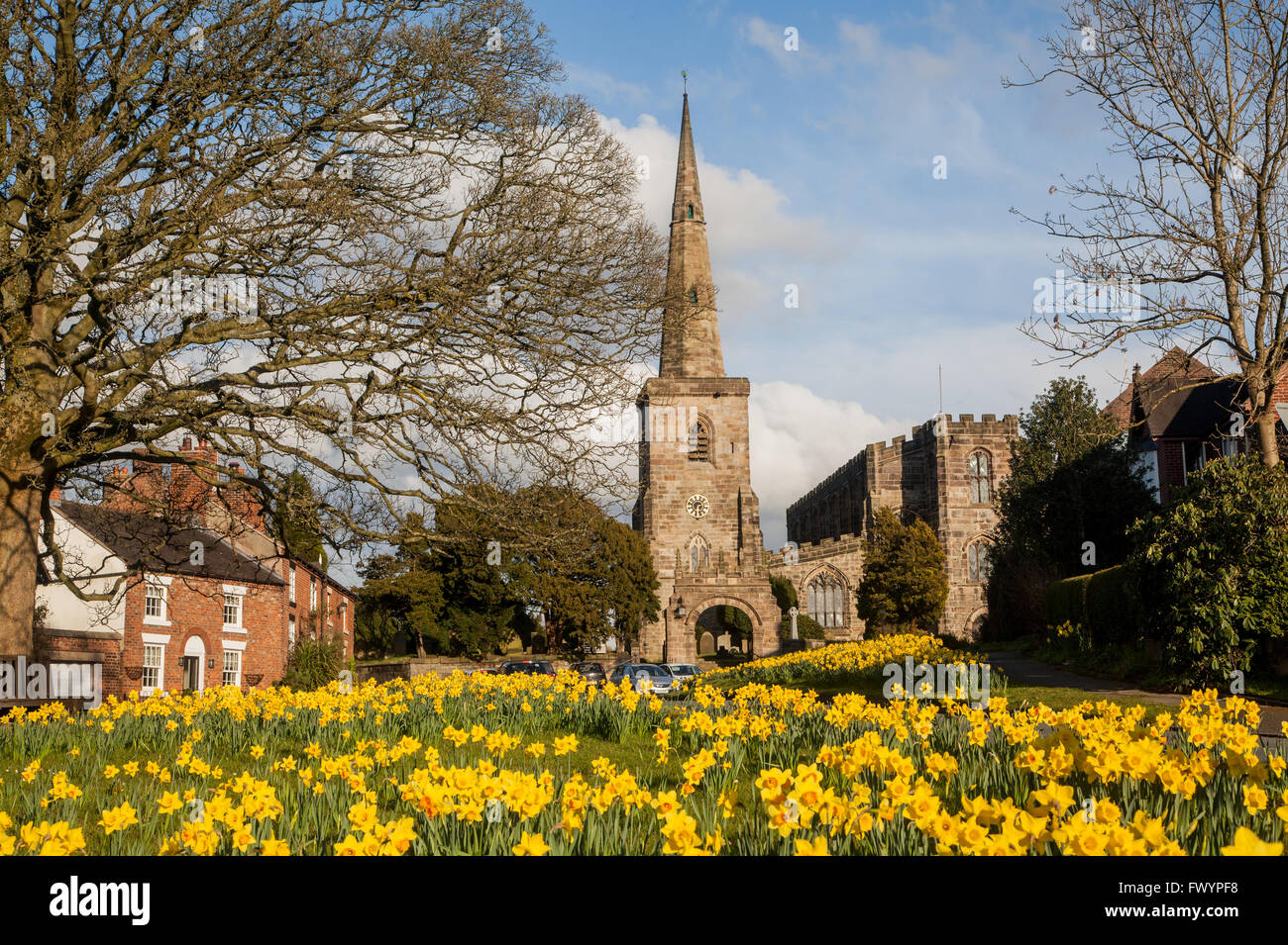 St Mary's parish Church at Astbury near Congleton Cheshire England ...