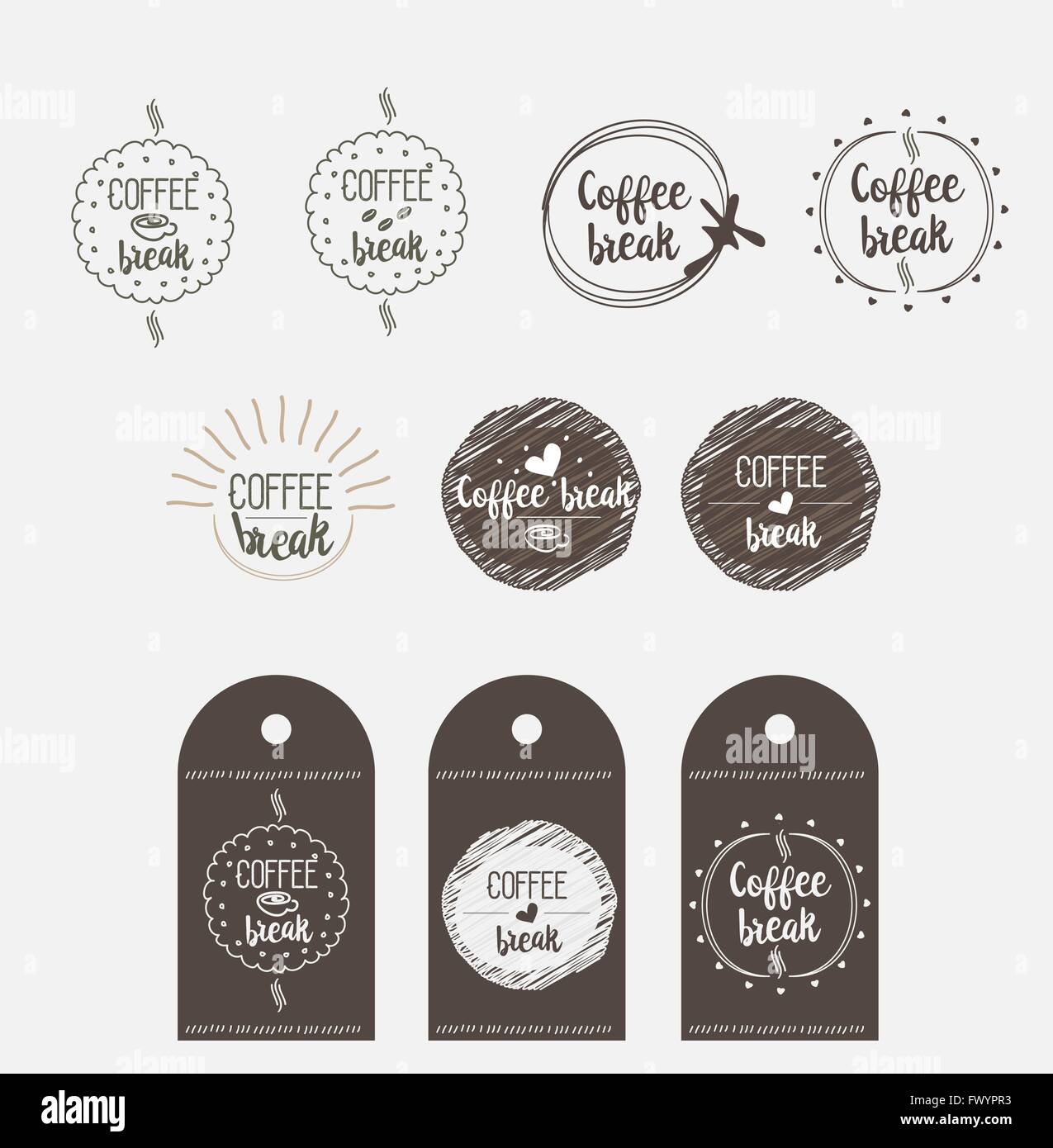sticker badge coffee shop Stock Vector Image & Art - Alamy