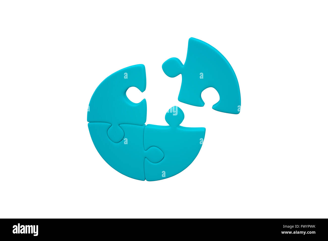 Circle puzzle jigsaw piece Cut Out Stock Images & Pictures - Alamy