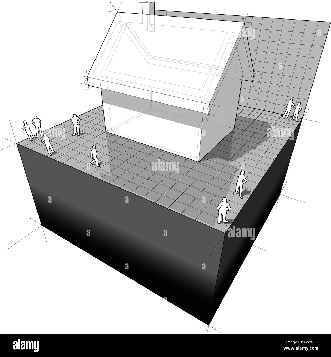 House diagram Cut Out Stock Images & Pictures - Alamy