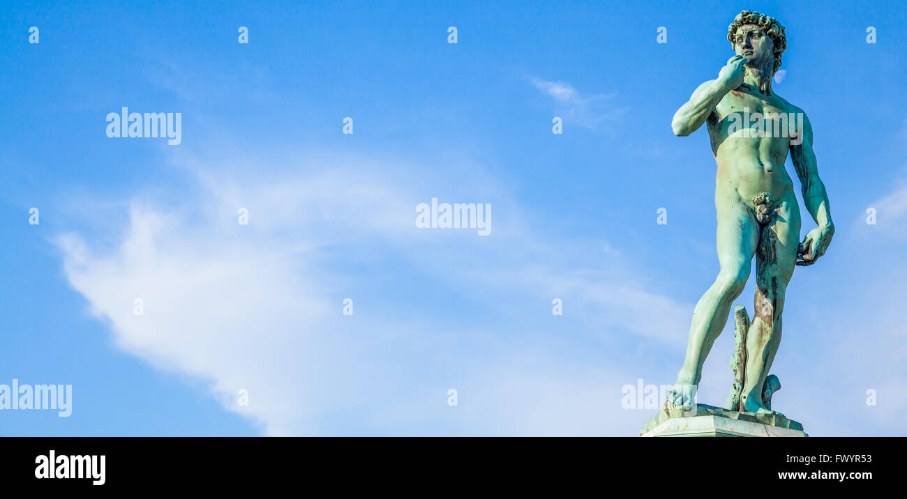 Copy of Michelangelo's David in Piazzale Michelangelo, Florence, Italy ...