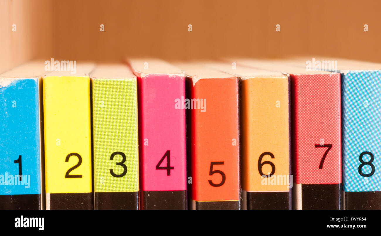 Numbers on colored background, part of a comics collection Stock Photo ...