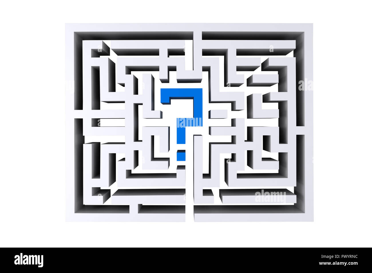 Maze question mark Stock Photo - Alamy