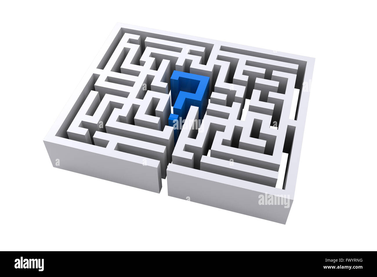Maze question mark Stock Photo - Alamy
