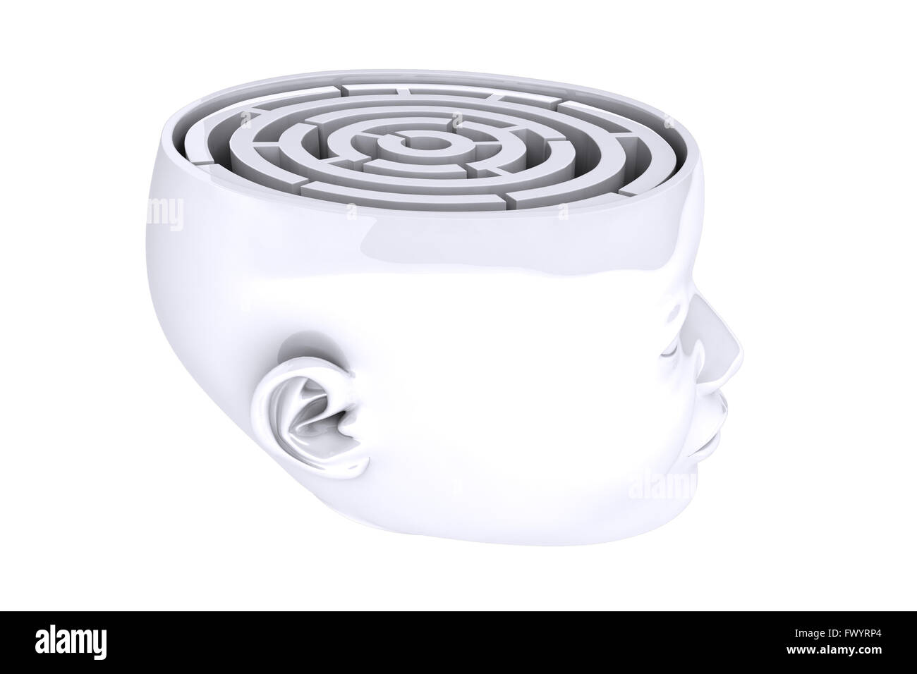 Maze as brain Stock Photo - Alamy