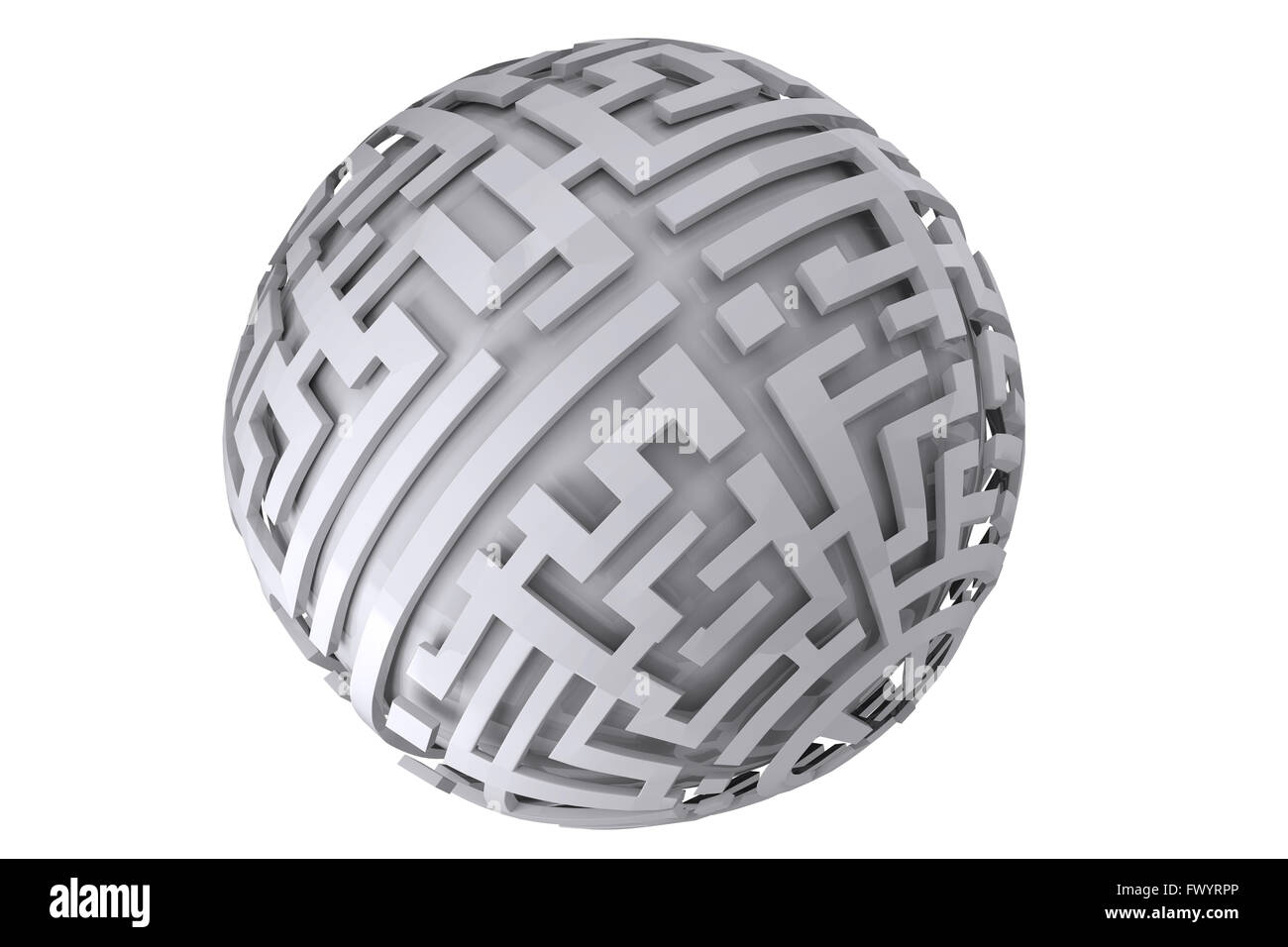 Labyrinth maze ball sphere Cut Out Stock Images & Pictures - Alamy