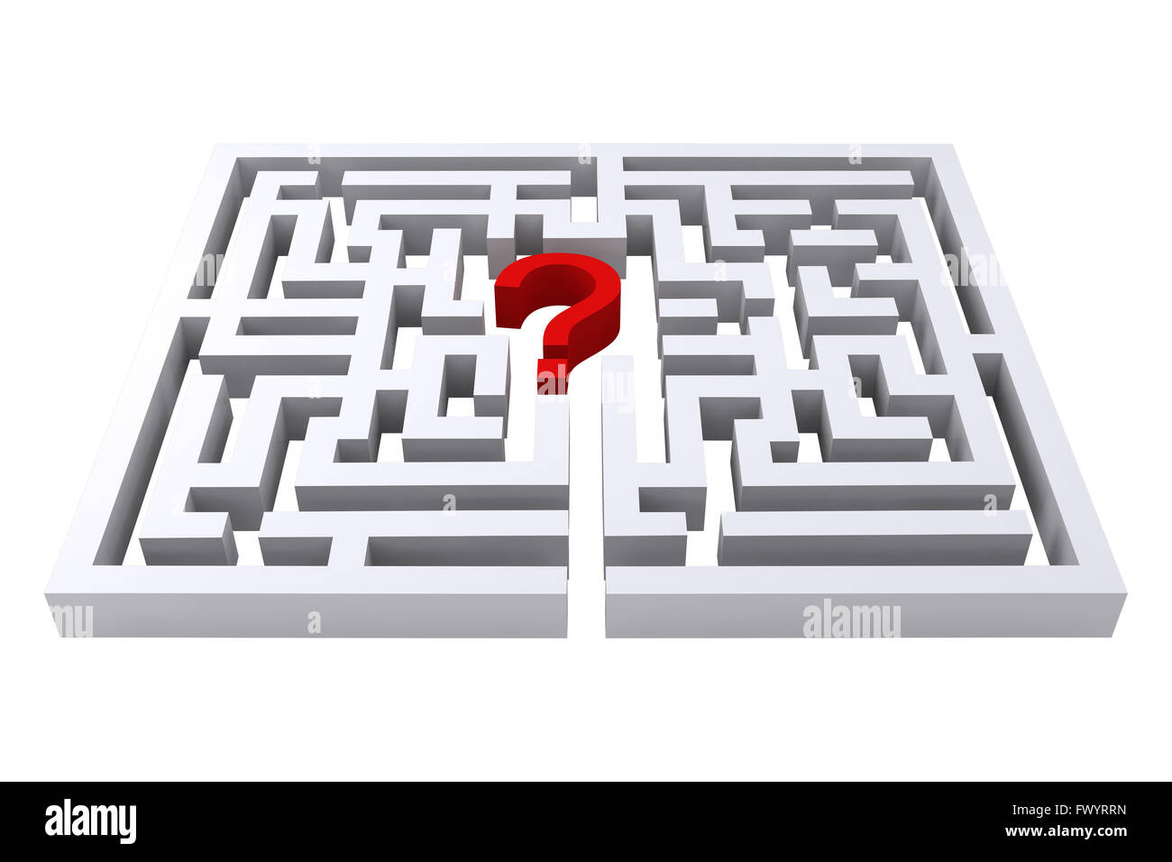 Maze question mark Stock Photo - Alamy
