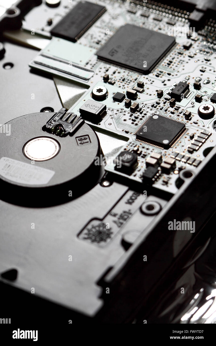 Circuit board hard drive computer Stock Photo - Alamy