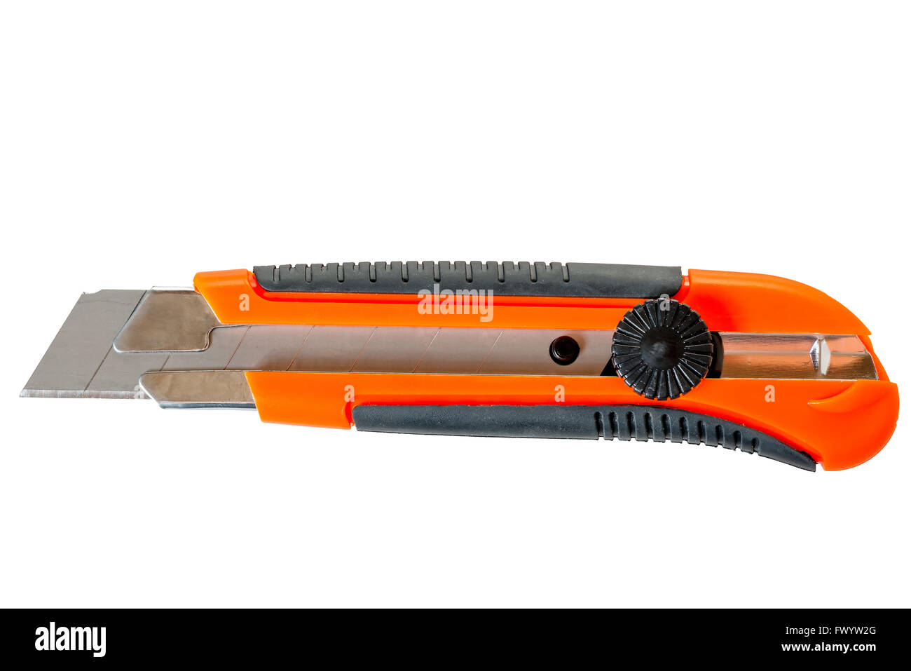 sharp knife office orange isolated close up Stock Photo - Alamy