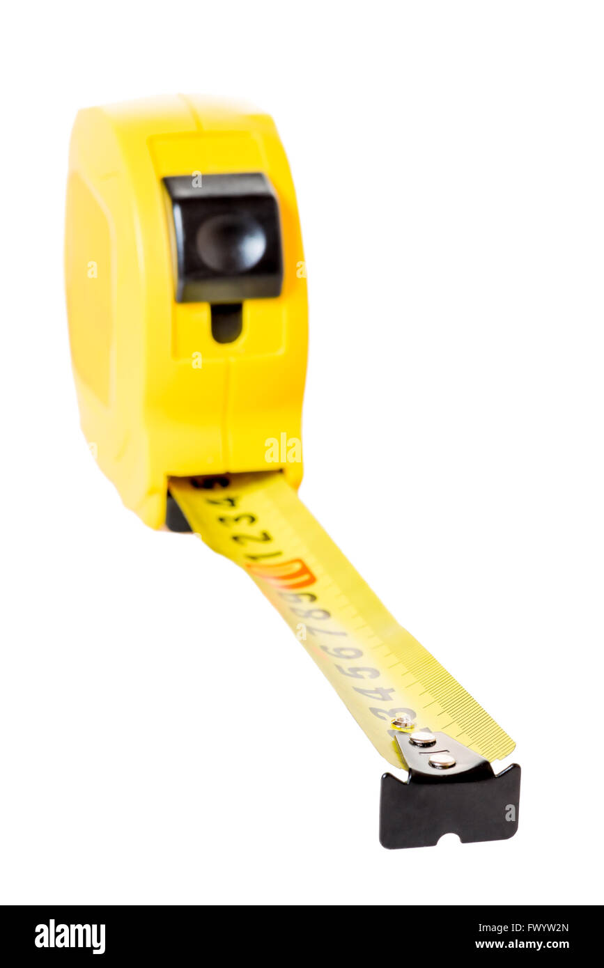 measuring tape is photographed close up isolated Stock Photo - Alamy
