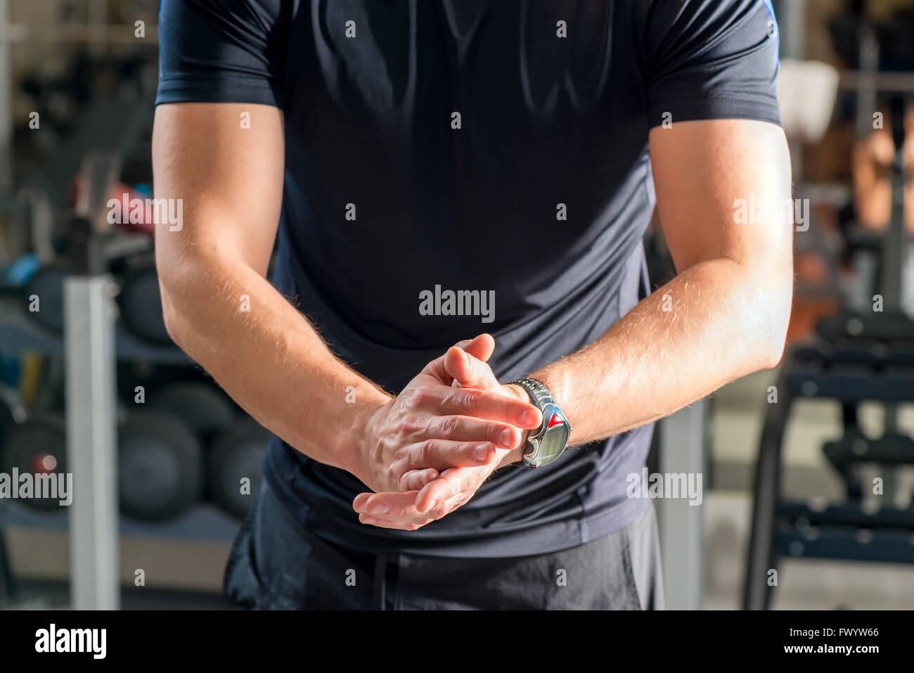 male hands close-up before diving in talc Stock Photo - Alamy