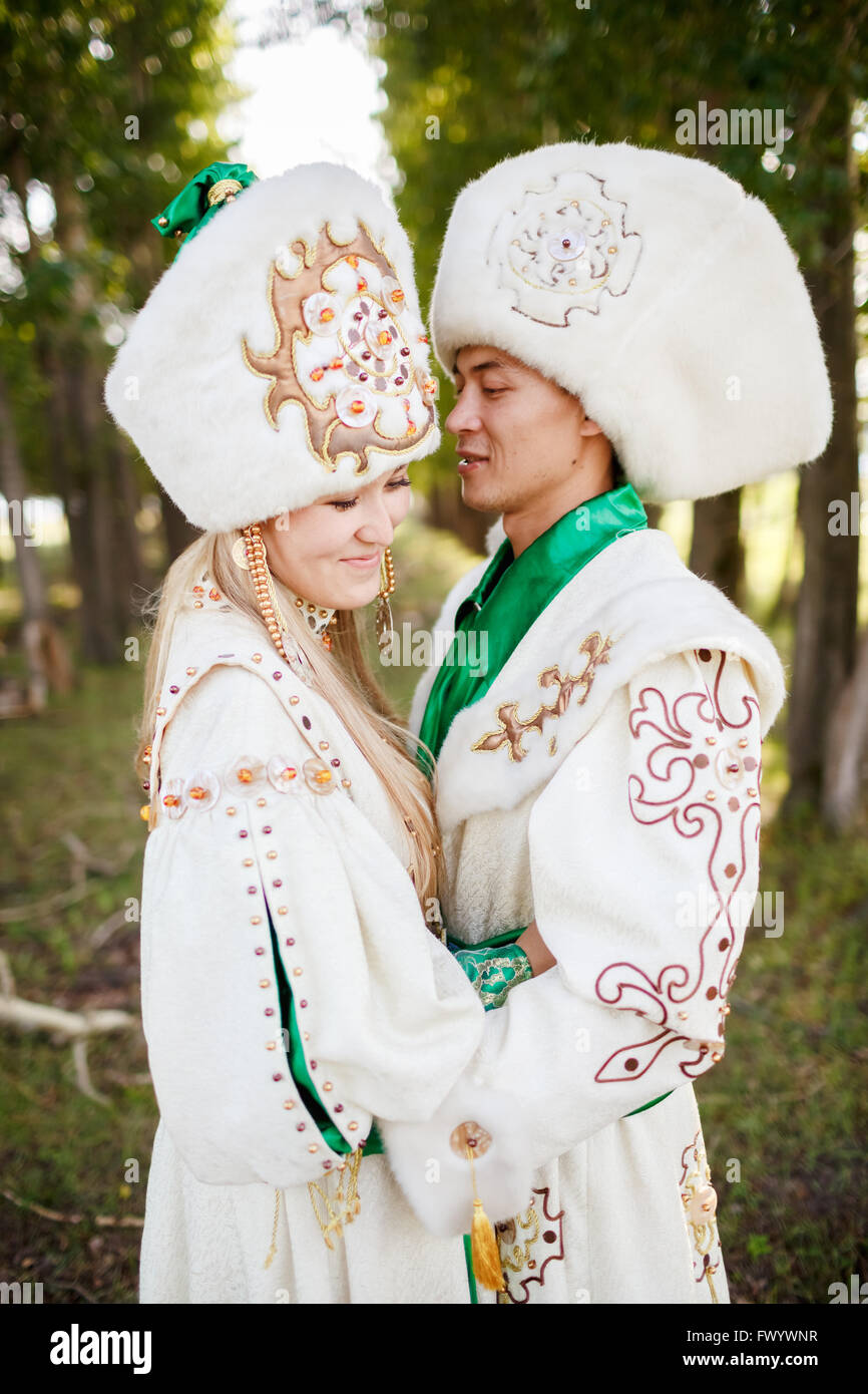 Couple in ethnic clothes outdoors Stock Photo - Alamy