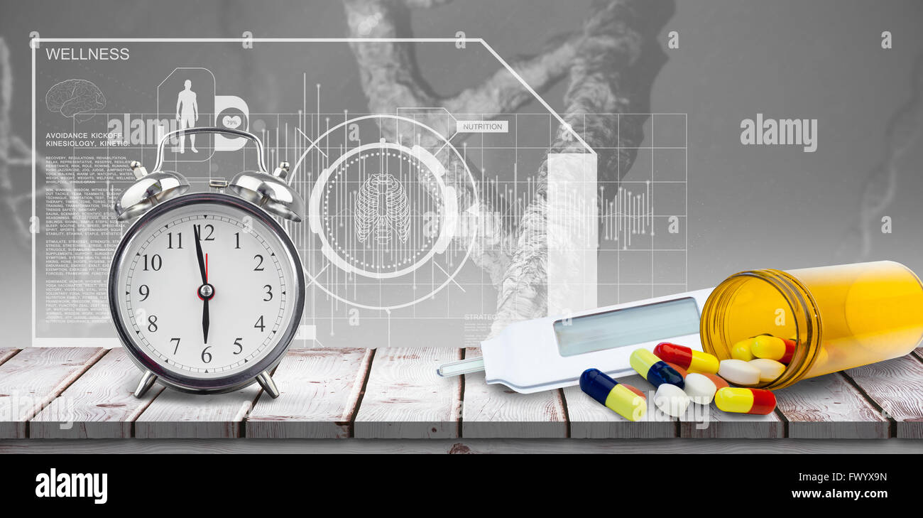 Supplies put on a desk Stock Photo - Alamy