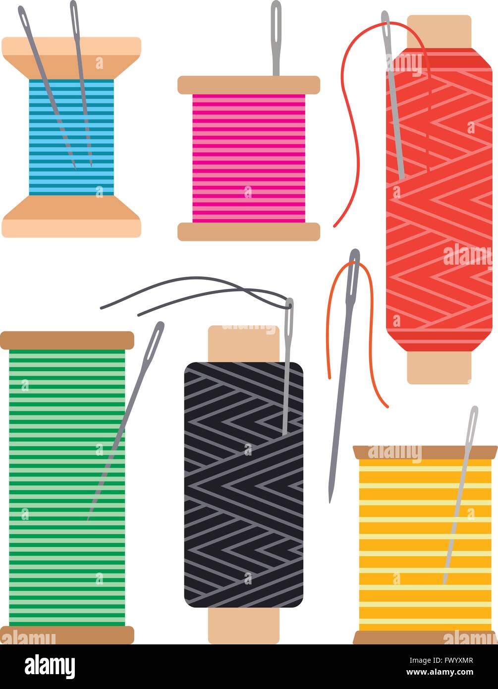 Spools thread Stock Vector Images - Alamy
