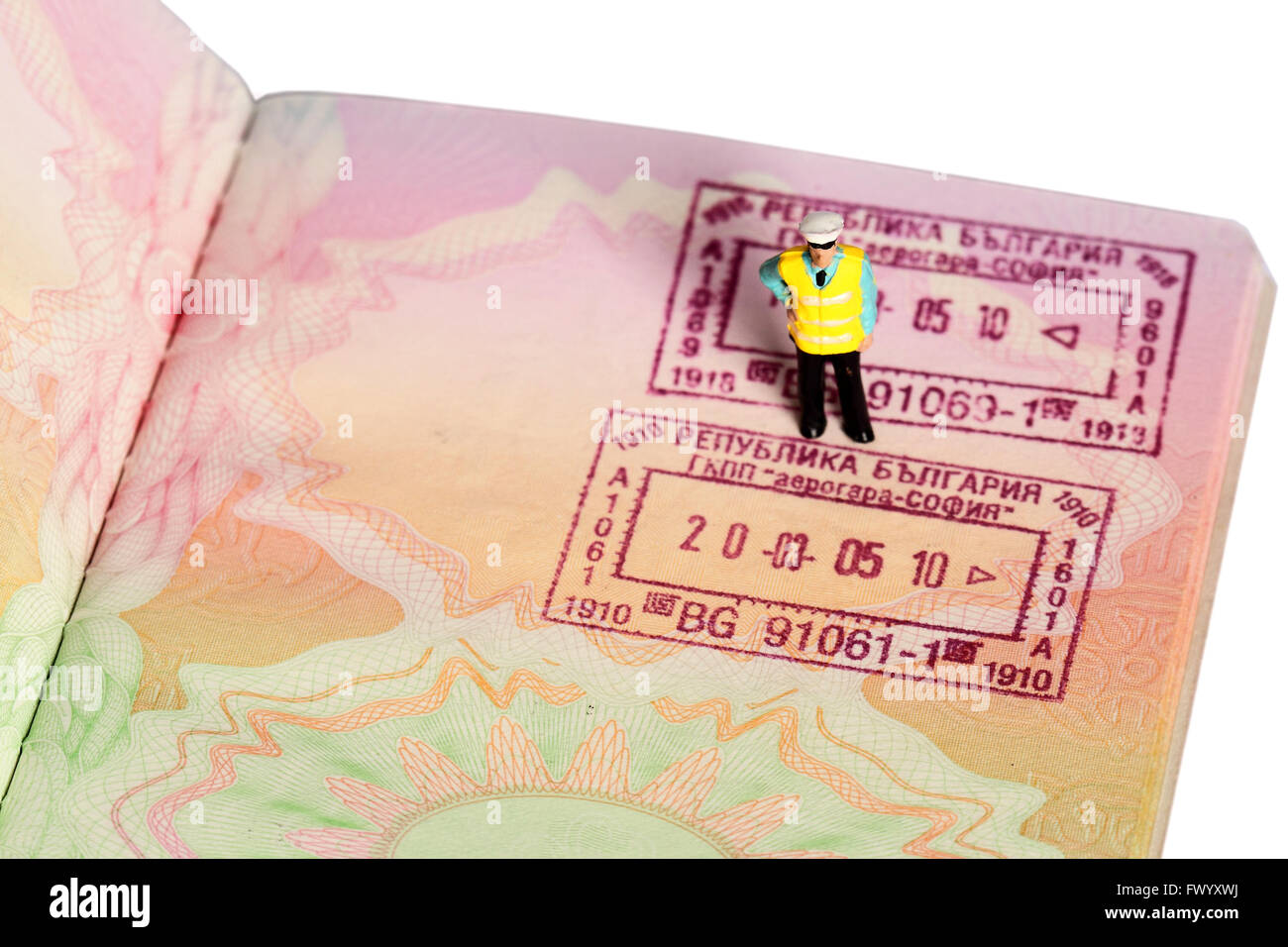 Passport officer airport security hi-res stock photography and images ...