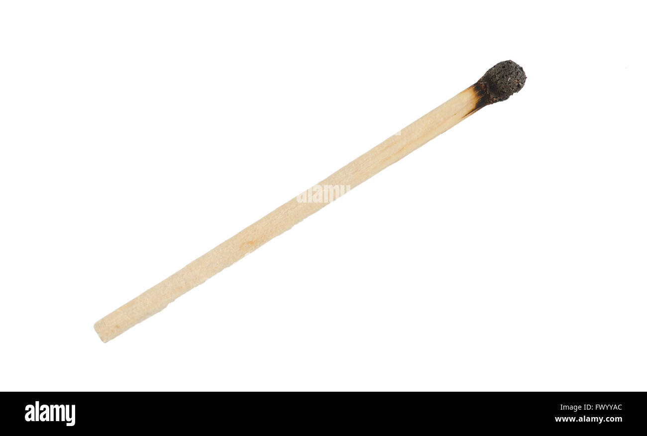 Used match isolated on white background Stock Photo - Alamy