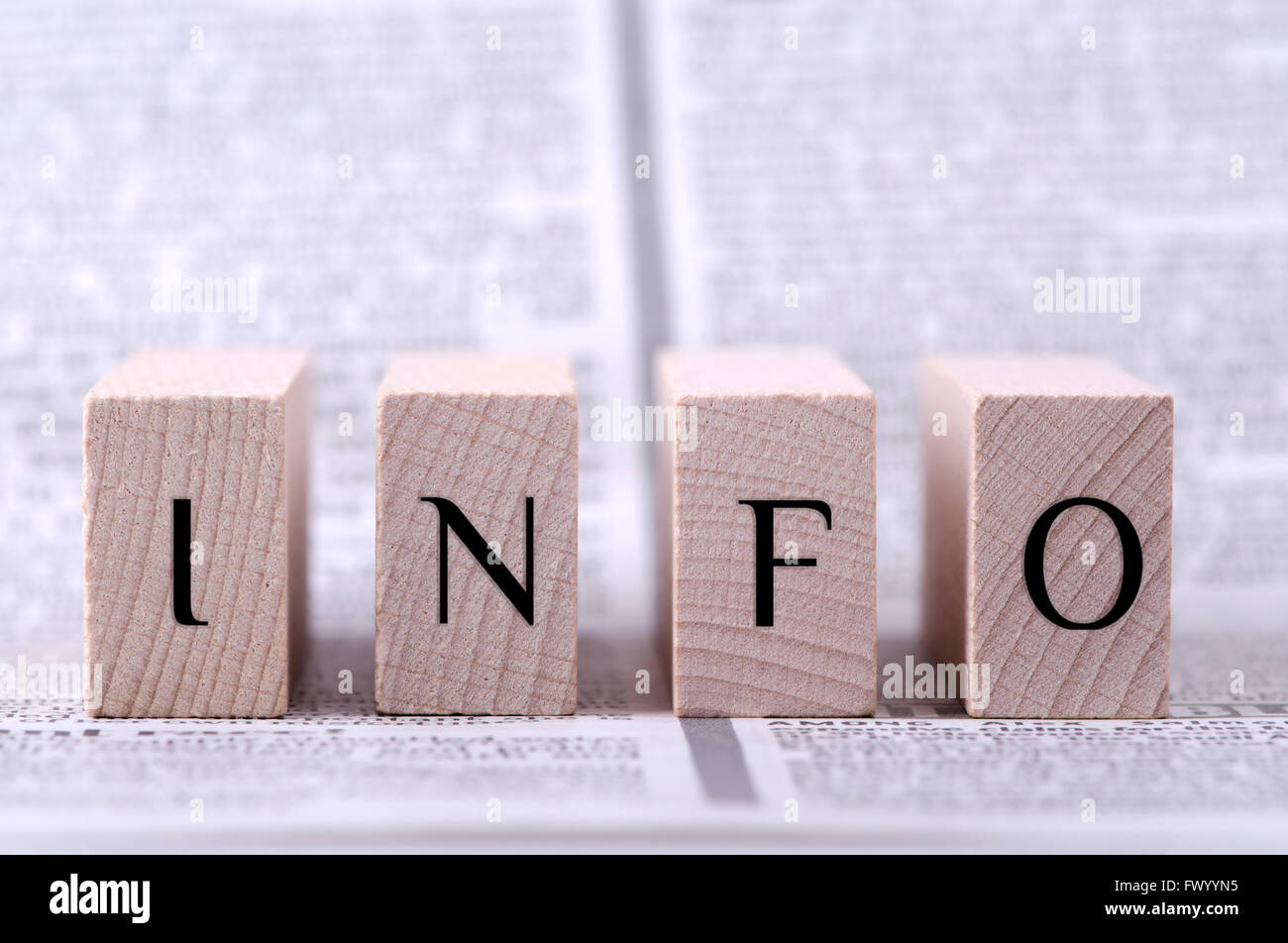 Word info hi-res stock photography and images - Alamy