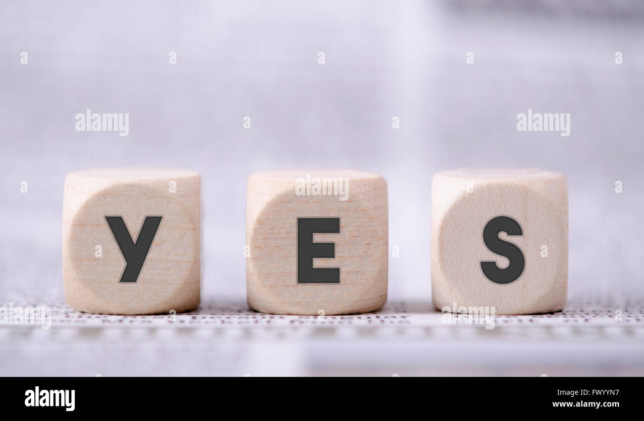 Yes word hi-res stock photography and images - Alamy