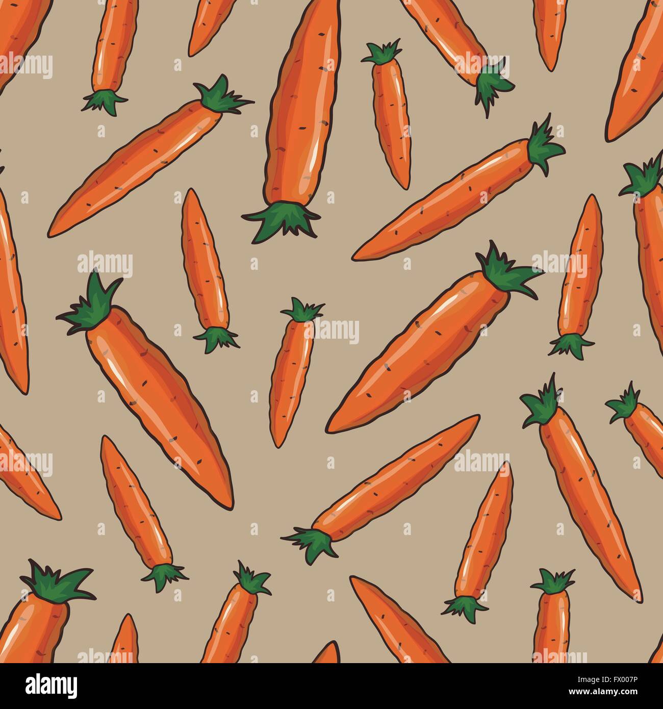 vector seamless cartoon pattern of carrots Stock Vector Image & Art - Alamy