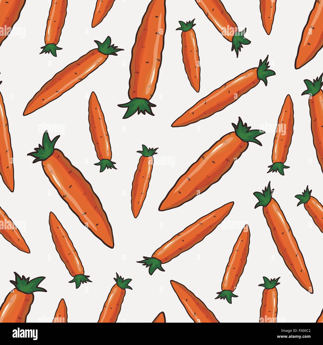 vector seamless cartoon pattern of carrots Stock Vector Image & Art - Alamy
