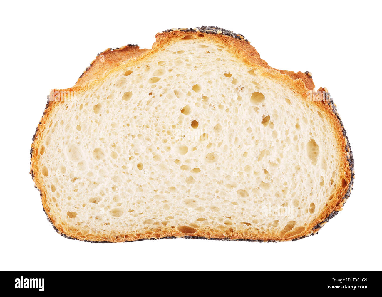 white bread slice, isolated on white background Stock Photo - Alamy