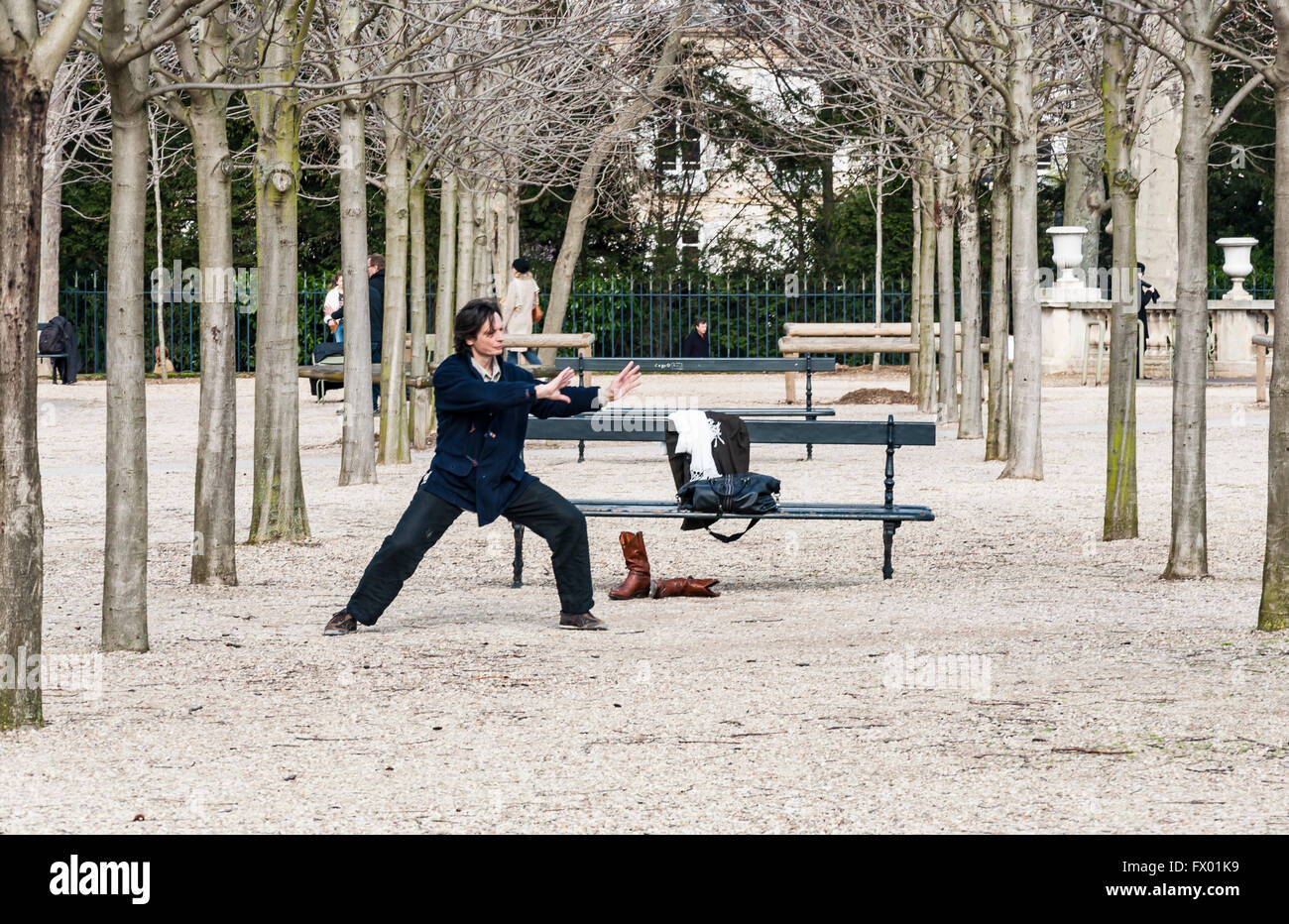 Man practice oriental discipline Stock Photo - Alamy