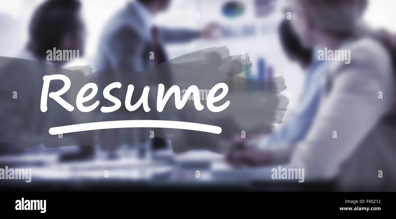 Word resume hi-res stock photography and images - Alamy