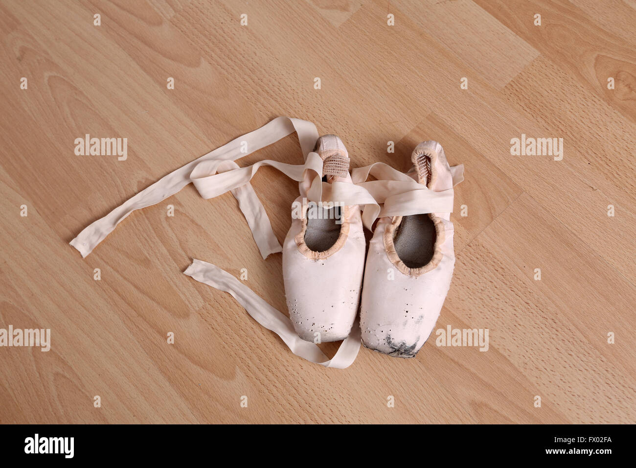 A very old, well worn, much loved and moth eaten ballet pointe shoes ...