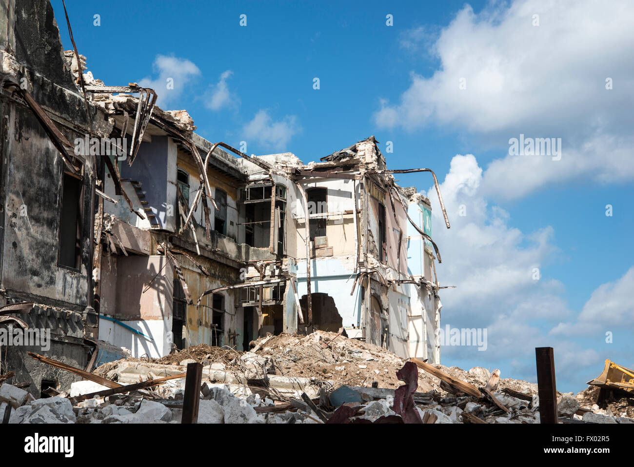 City life building exterior architecture cityscape damaged hi-res stock ...