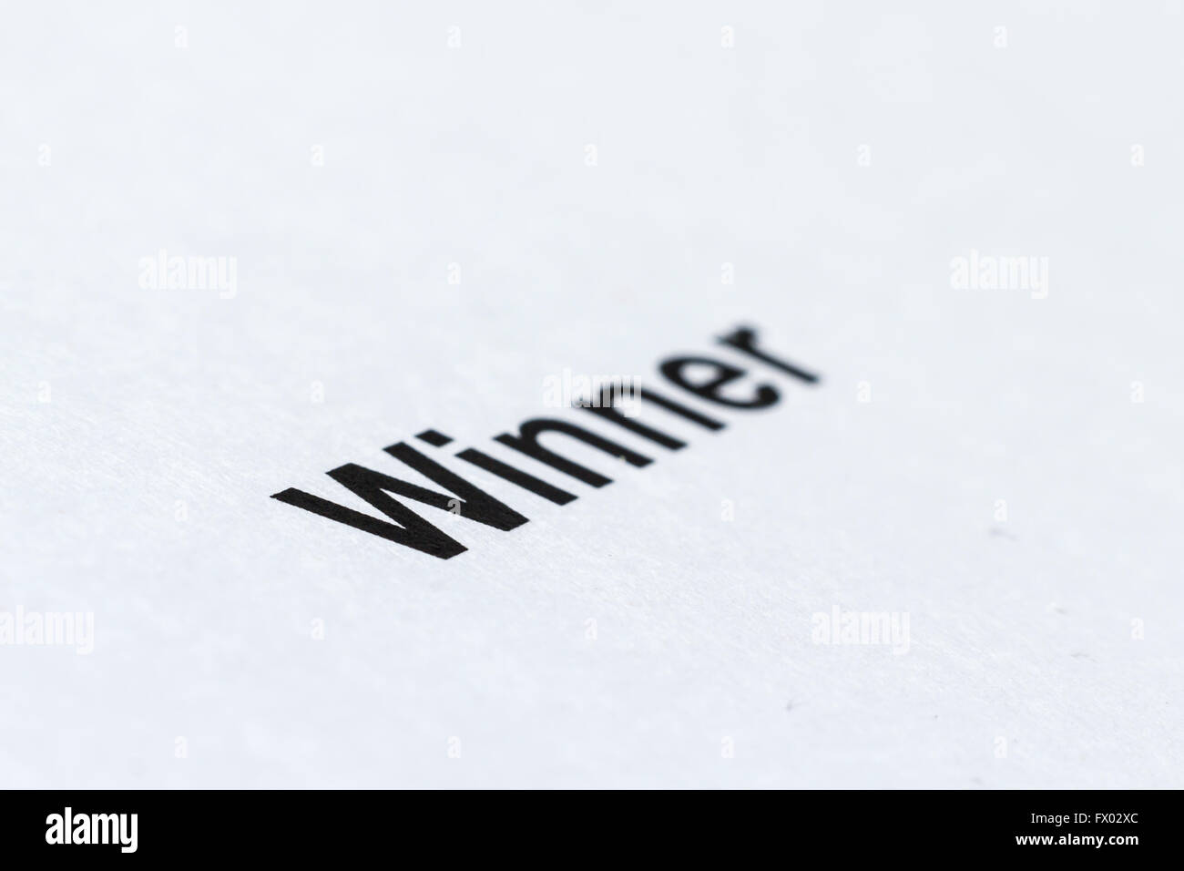 Print word " " on the white paper Stock Photo - Alamy