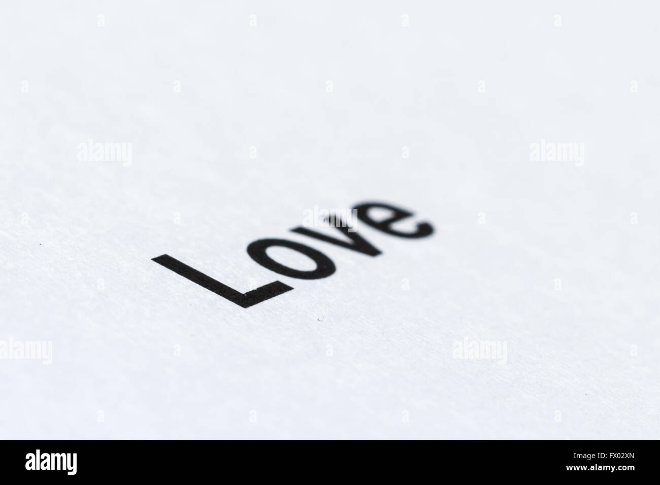 Print word " " on the white paper Stock Photo - Alamy