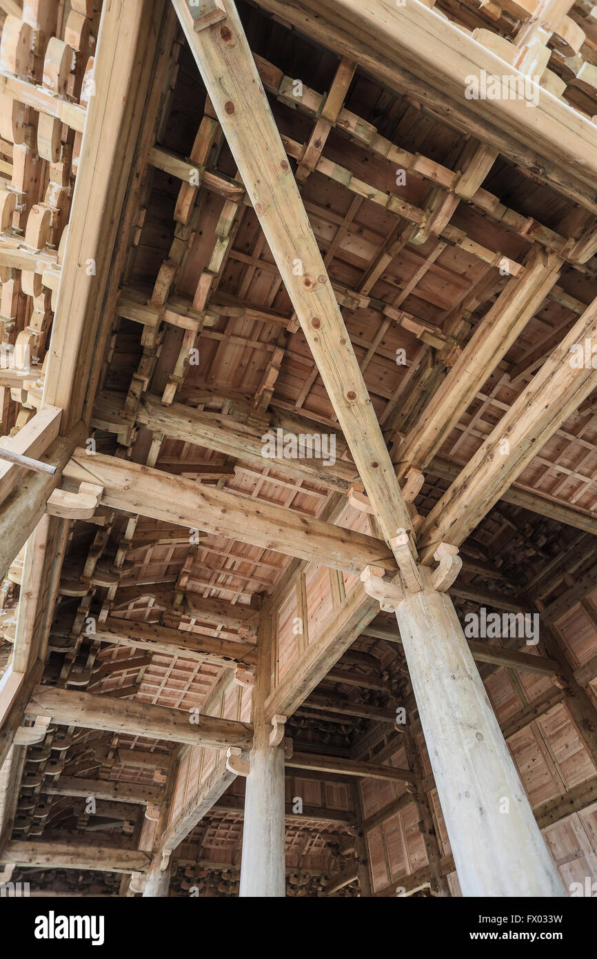 dougong, a system of brackets inserted between the top of a column and ...