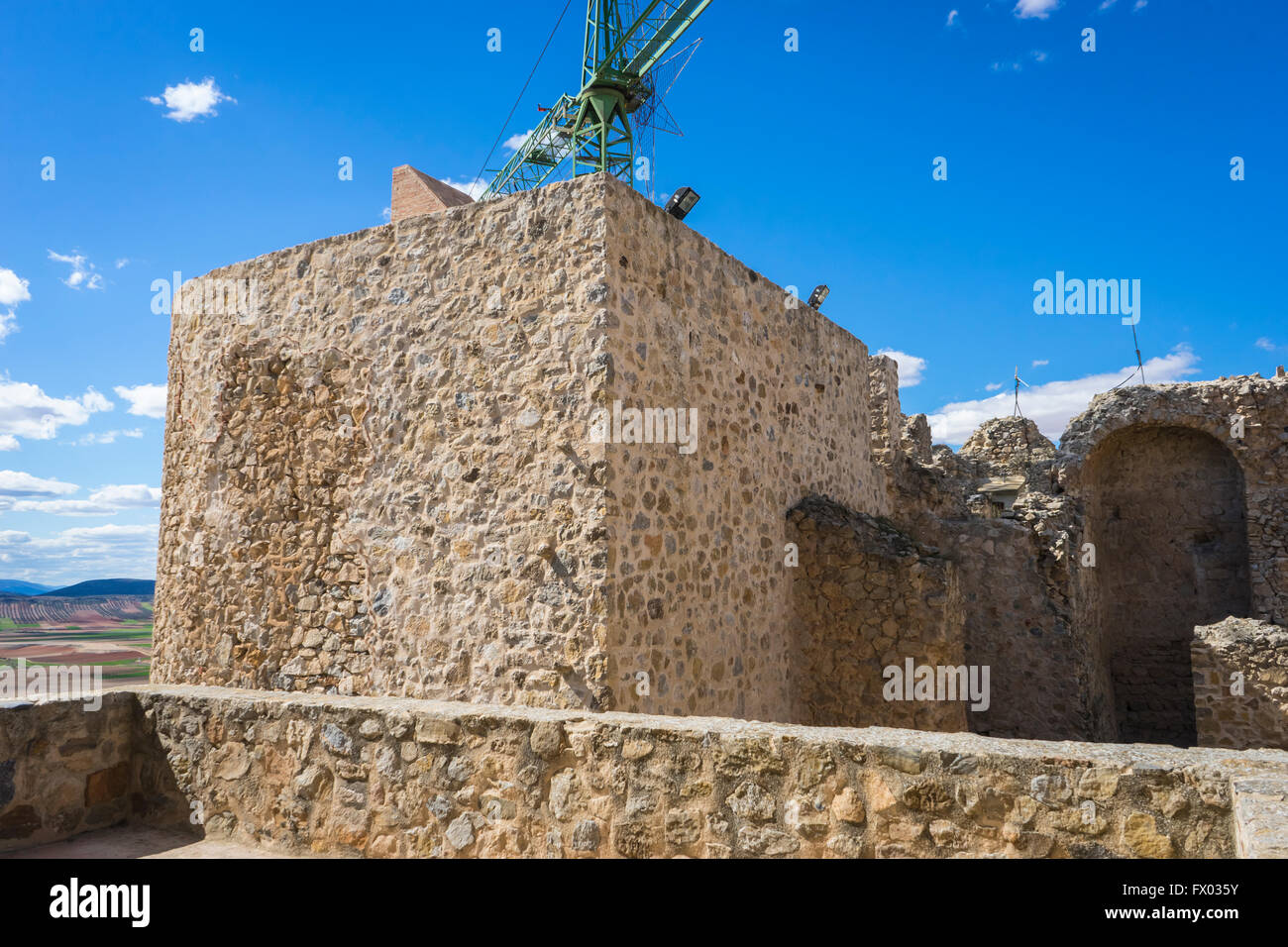 fortress medieval castle of Consuegra in the province of Toledo, Spain ...