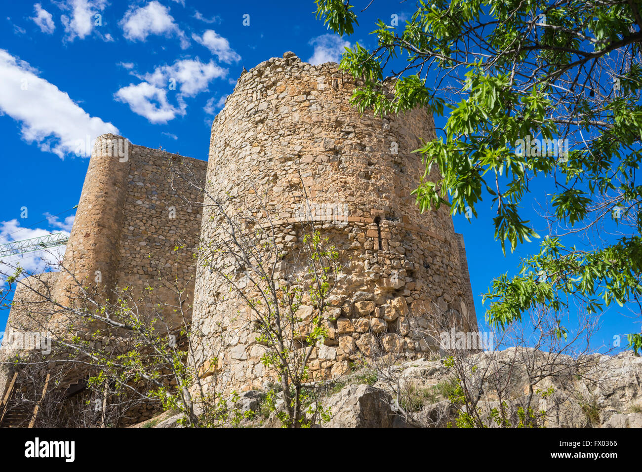 tower medieval castle of Consuegra in the province of Toledo, Spain ...