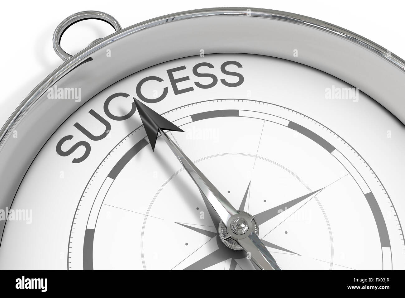 Compass pointing to success Stock Photo - Alamy