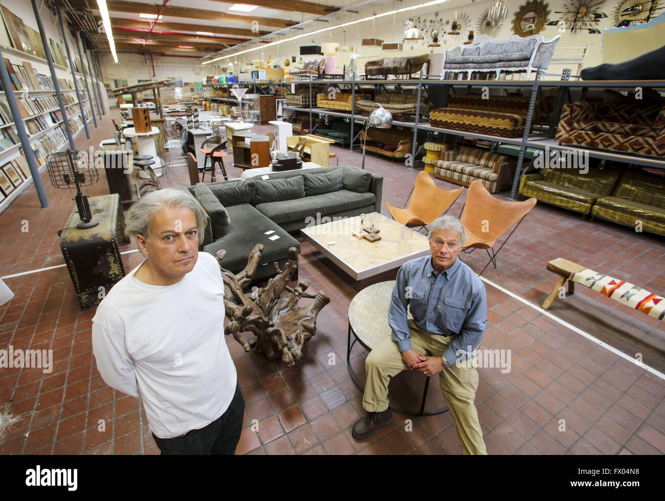 Los Angeles, California, USA. 9th Feb, 2016. Frank Novak, left, and his ...