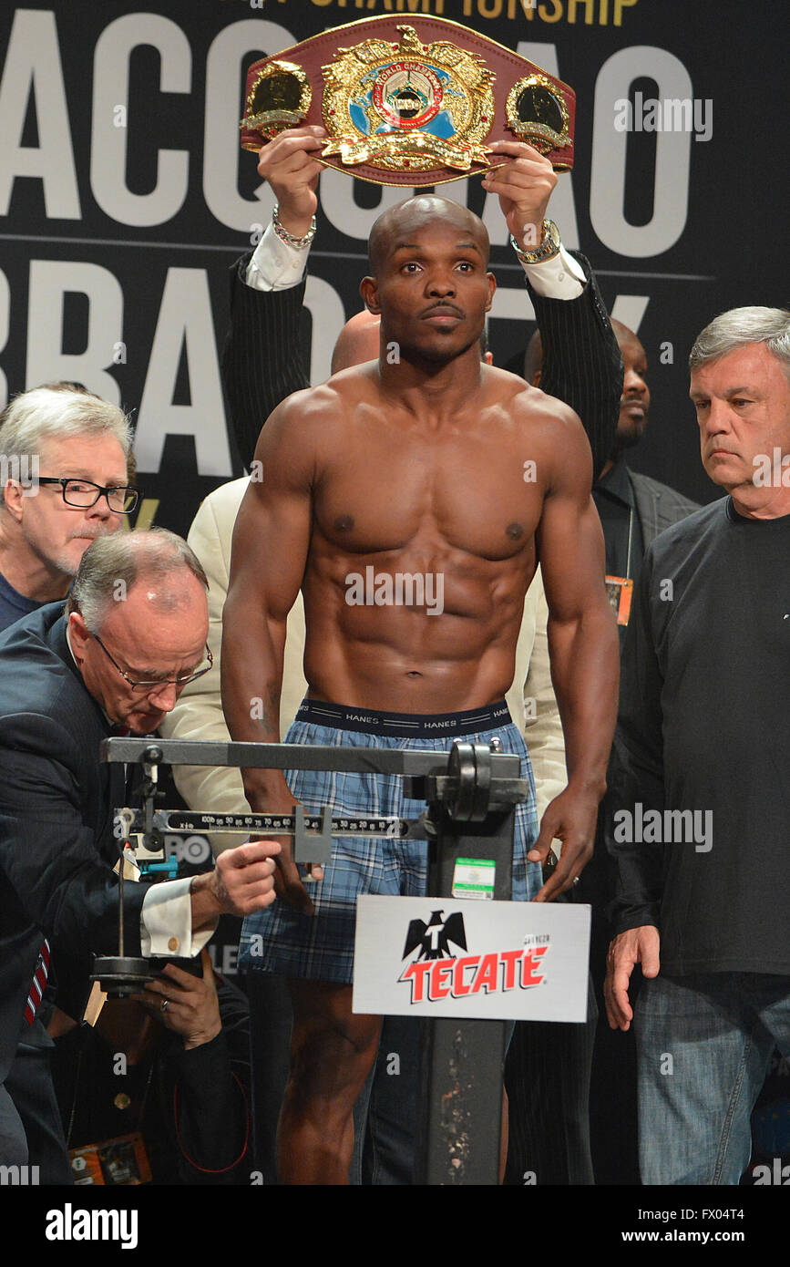 Las Vegas, Nevada, USA. 8th Apr, 2016. Boxer Tim Bradley attends the ...