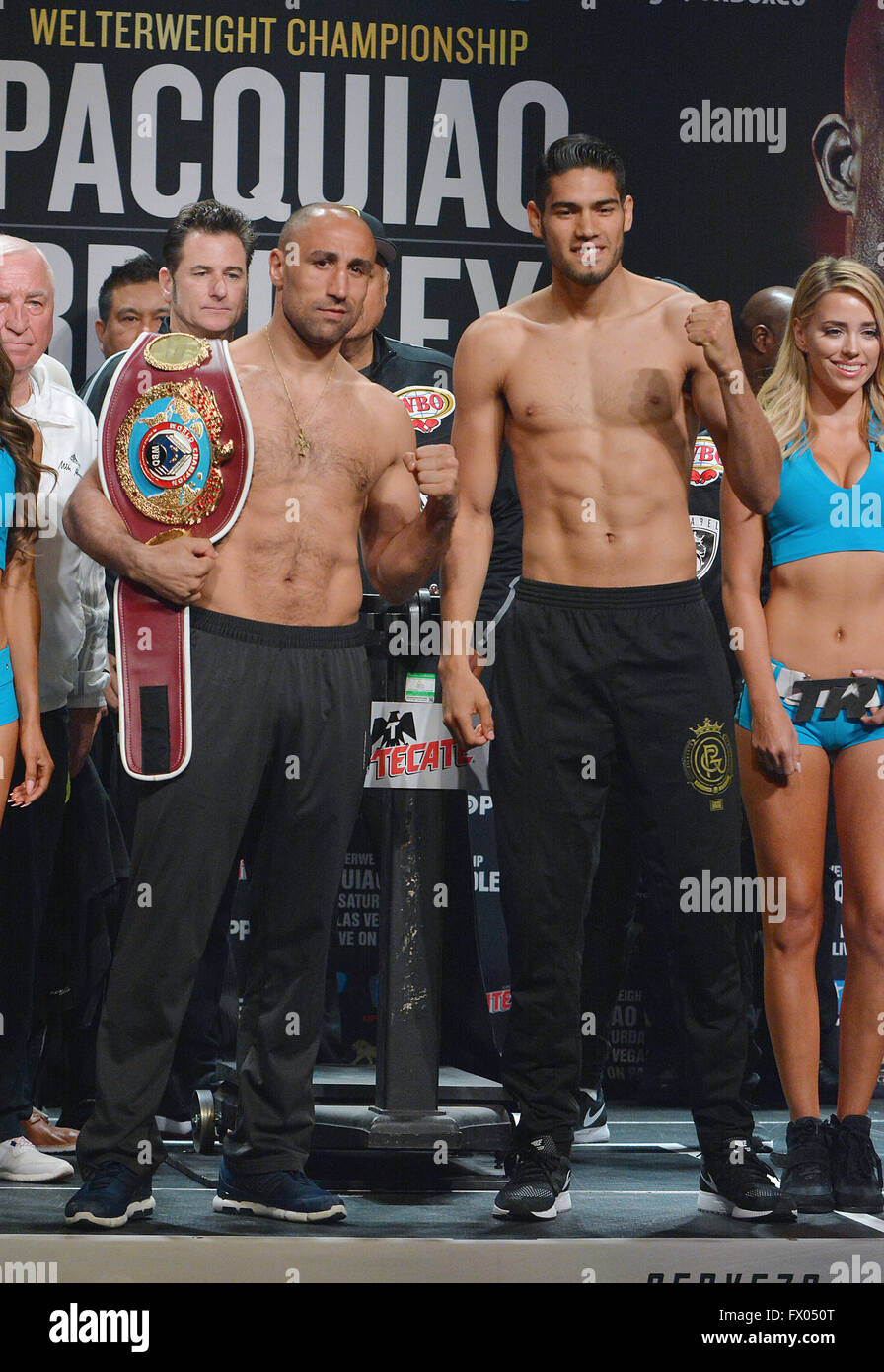 Las Vegas, Nevada, USA. 8th Apr, 2016. Boxers Arthur Abraham and ...