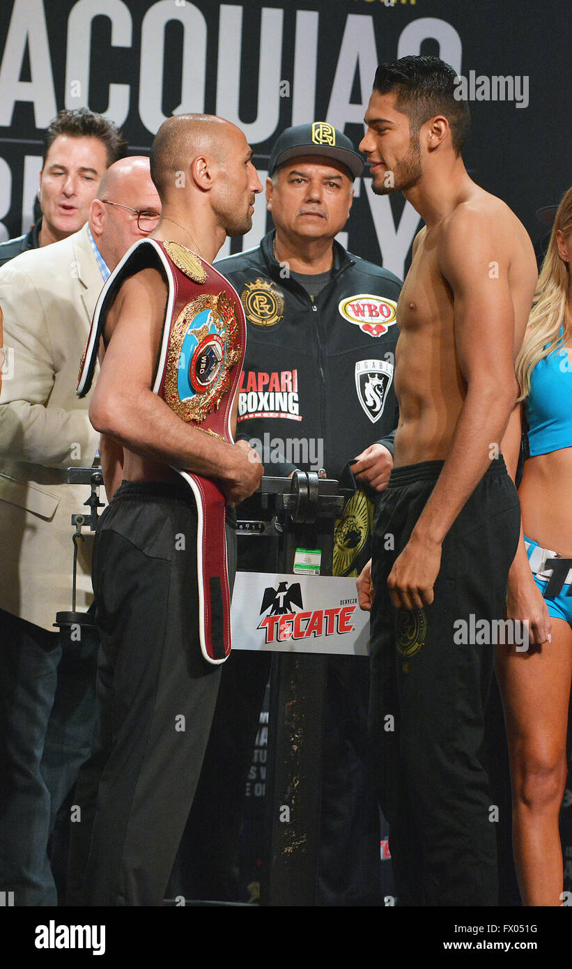 Las Vegas, Nevada, USA. 8th Apr, 2016. Boxers Arthur Abraham and ...